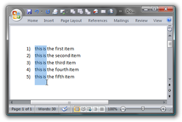 Select Text Vertically In Microsoft Word