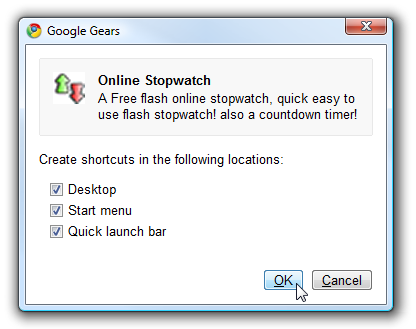 Using the Online Stopwatch as a Desktop Application