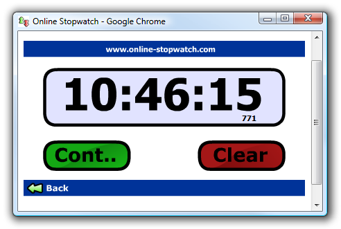 Using the Online Stopwatch as a Desktop Application