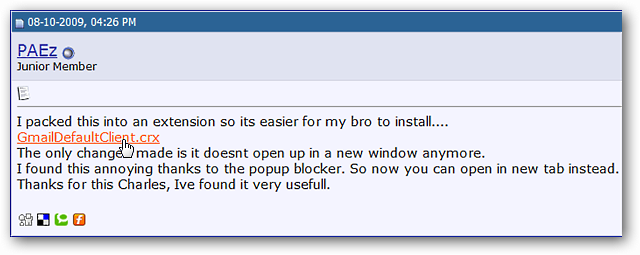 Make Gmail the Default Application for mailto Links in Google Chrome
