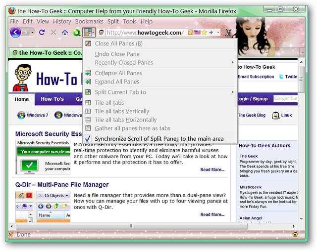 Set Up Multi-Pane Viewing in Firefox