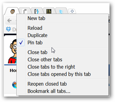 Make Google Chrome Open with Pinned Tabs