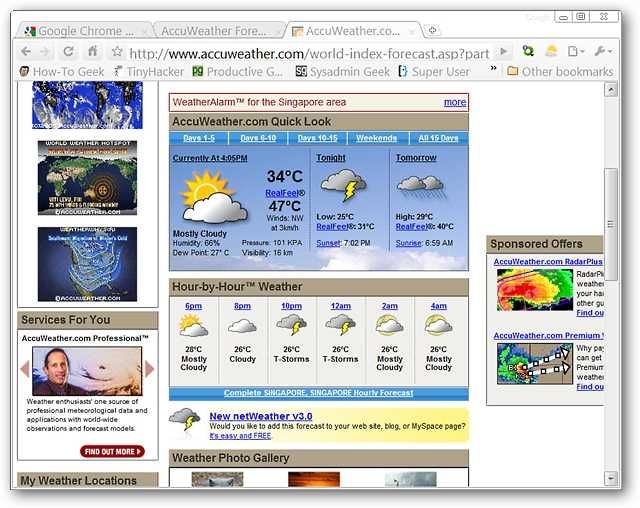 Add Weather Forecasts to Google Chrome