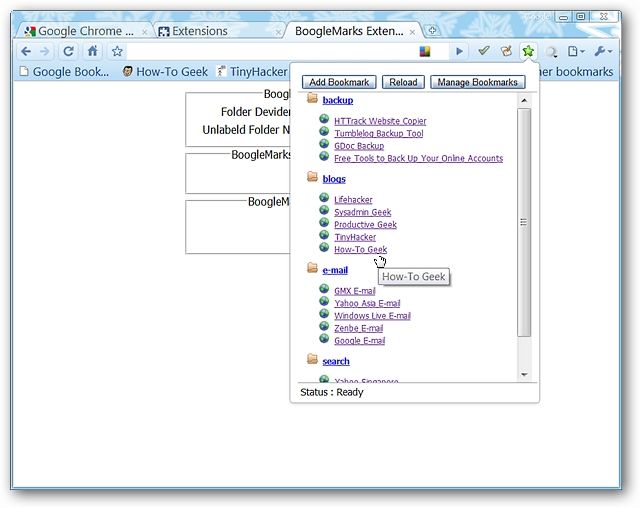 Get Easy Access to Your Google Bookmarks in Chrome