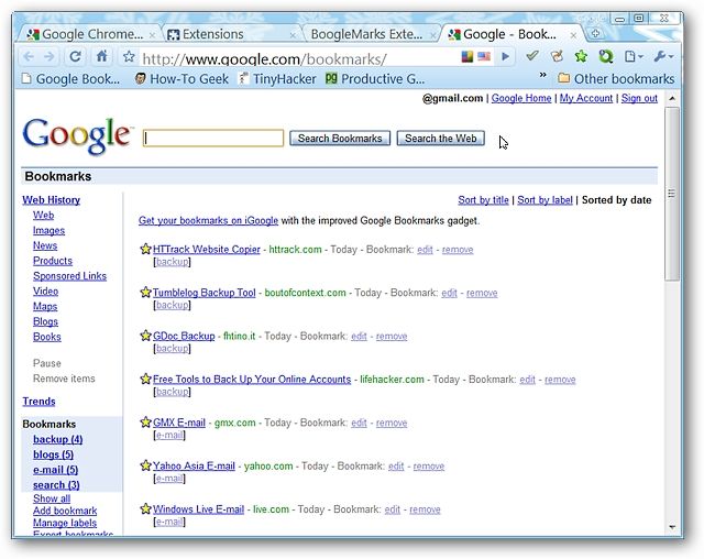 Get Easy Access to Your Google Bookmarks in Chrome