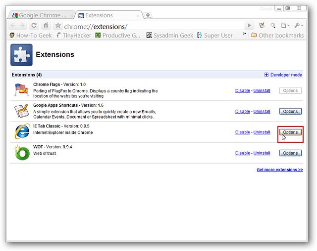 Add IE Tab Integration to Google Chrome
