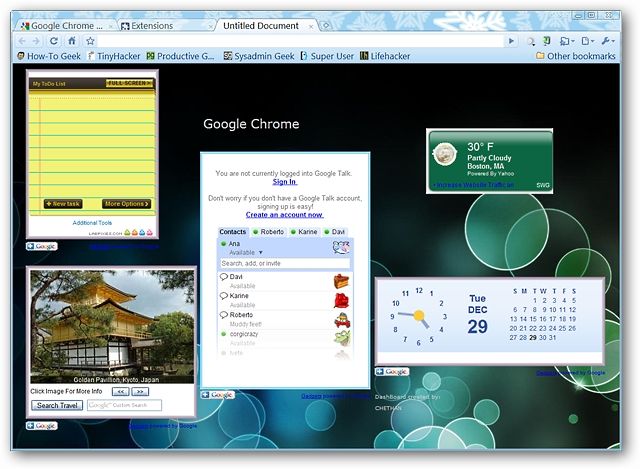 Add an iGoogle-Style New Tab Page to Chrome