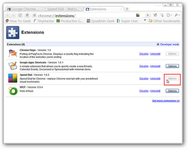 Replace Google Chrome’s New Tab Page with Speed Dial
