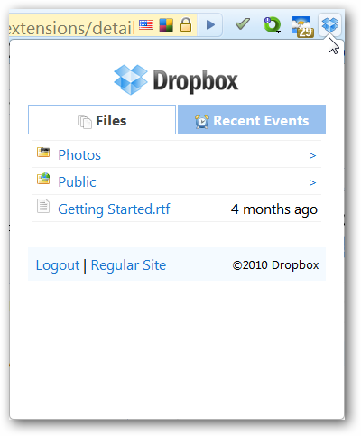 Access Your Dropbox Files in Google Chrome