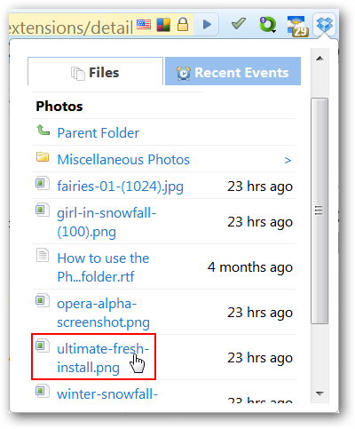 Access Your Dropbox Files in Google Chrome