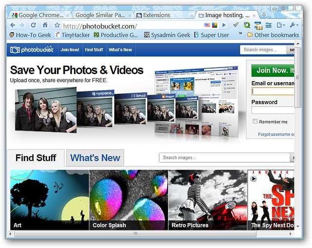Find Similar Websites in Google Chrome