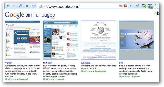 Find Similar Websites in Google Chrome