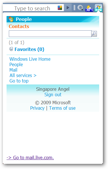 Manage Your Windows Live Account in Google Chrome