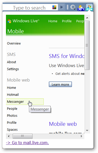 Manage Your Windows Live Account in Google Chrome