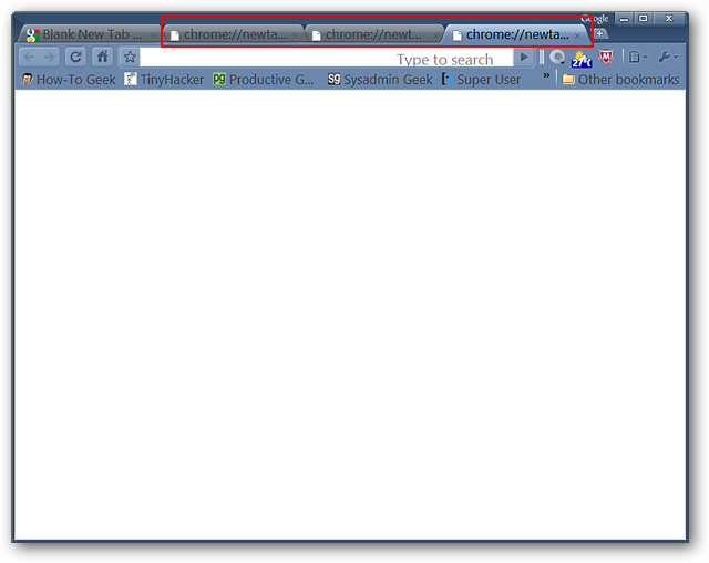Blank New Tab Quick-Fix for Google Chrome