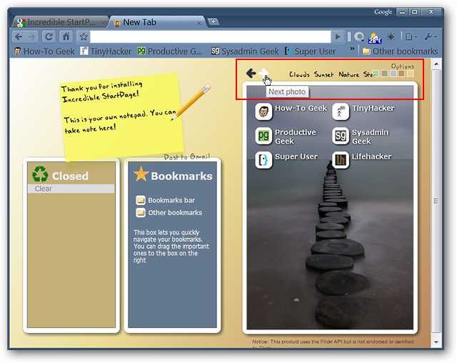 Make Chrome’s New Tab Page More Useful and Artistic