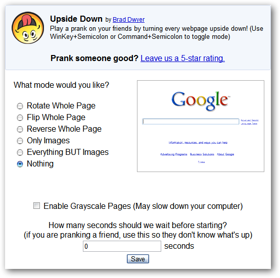 Play a Webpage Display Prank in Google Chrome