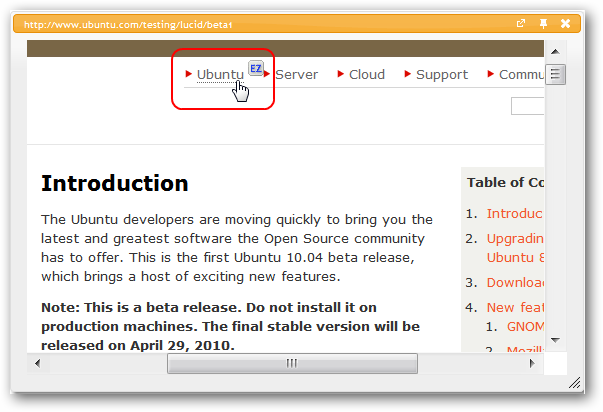 Preview Links and Images in Google Chrome