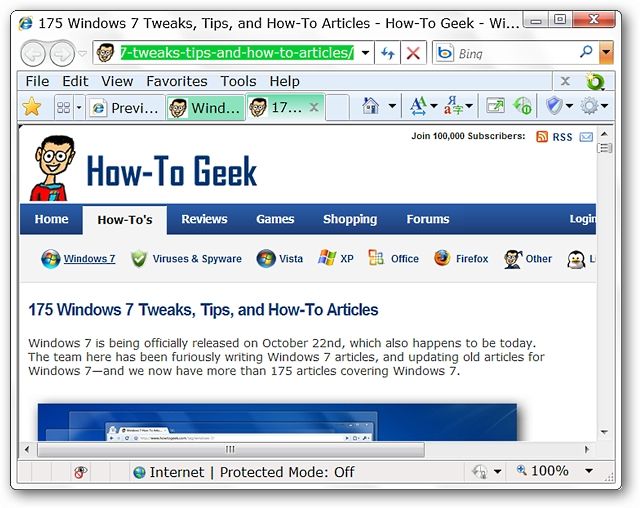 Preview and Verify URLs in Internet Explorer 8 Preview and Verify URLs in Internet Explorer 8