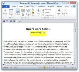 How To Use Field Codes In MS Word To Create Word Counts