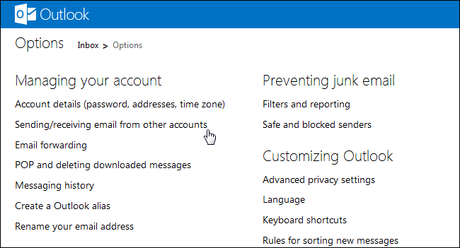 How to Combine All Your Email Addresses into One Outlook.com Inbox
