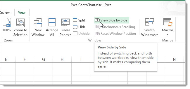 How to View Spreadsheets Side-by-Side in Separate Windows in Excel 2013