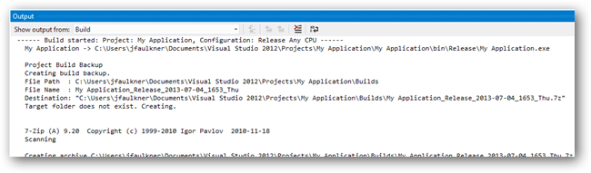 How to Automatically Create Build Backups in Visual Studio