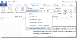 How To Number Lines In The Margins In Word 2013