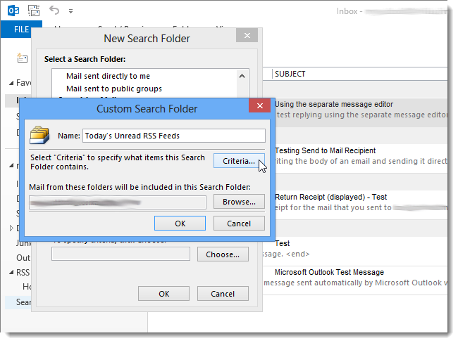 How to View Today’s RSS Feeds Only in Outlook 2013