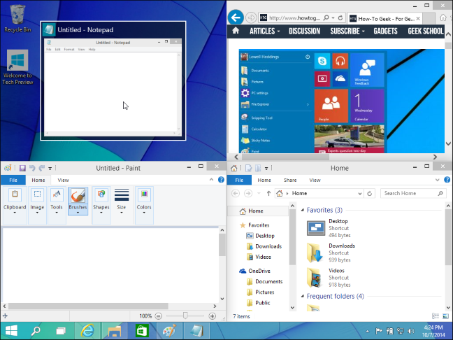 How to Use Snap Assist and 2x2 Snap on Windows 10