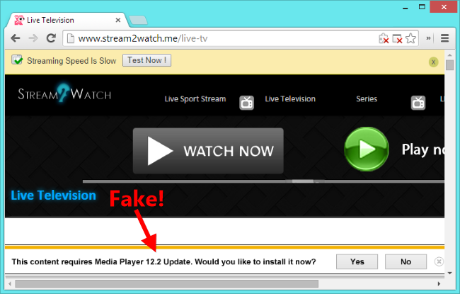 Beware: Never Download "Codecs" or "Players" To Watch Videos Online
