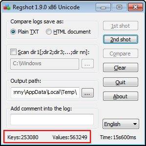 How to Use Regshot To Monitor Your Registry
