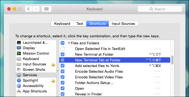 How to Open Terminal in the Current OS X Finder Location