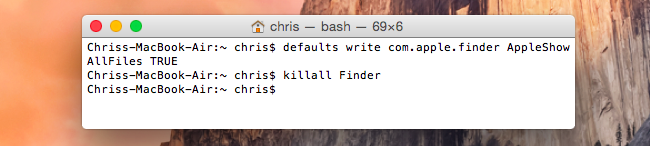 How to Hide Files and View Hidden Files on Mac OS X