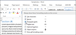 How To Display Non Printing Characters In Word