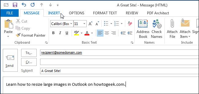 How to Resize Large Image Attachments in Outlook