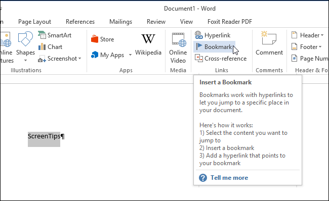 How to Create Custom ScreenTips in Word 2013