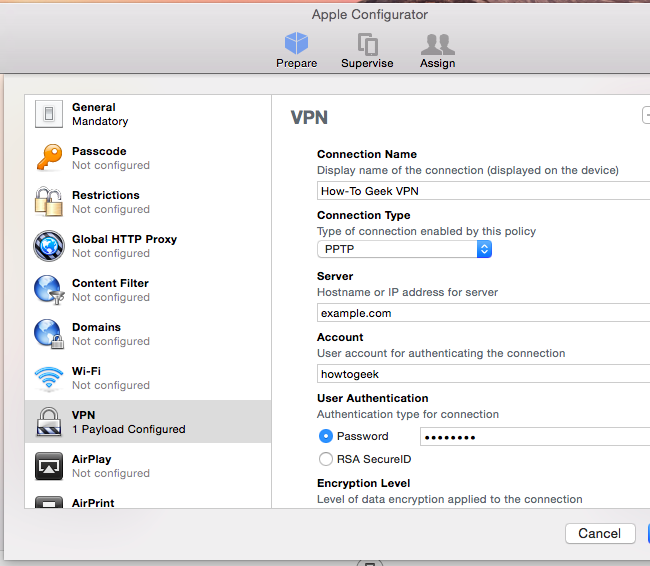 Create a Configuration Profile to Simplify VPN Setup on iPhones and iPads