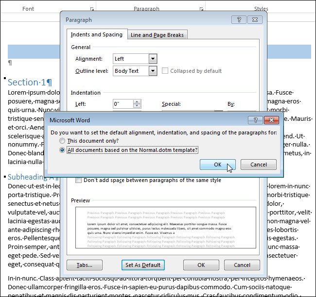How to Set Paragraph Formatting in Word