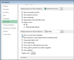 How To Show And Hide Row And Column Headers In Excel