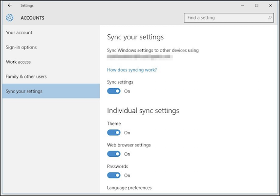 Understanding the New Sync Settings in Windows 10