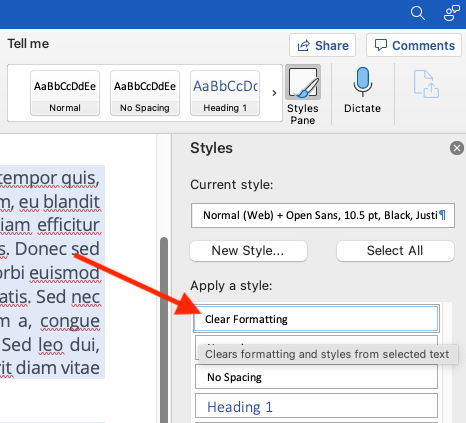 How to Clear Formatting in a Microsoft Word Document