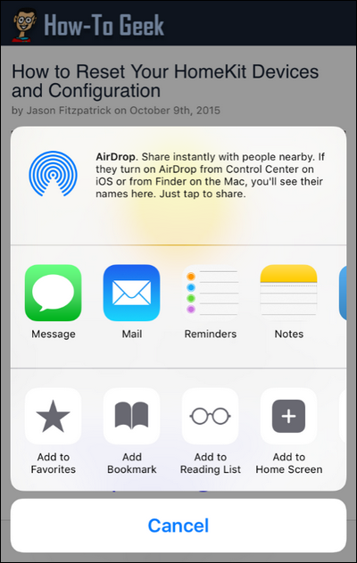 How to Customize the iOS Sharing Menu