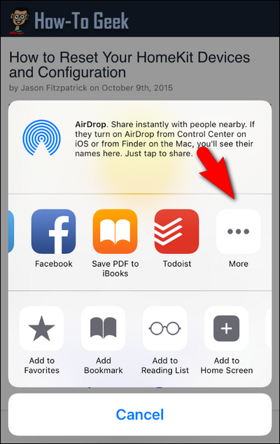 How to Customize the iOS Sharing Menu