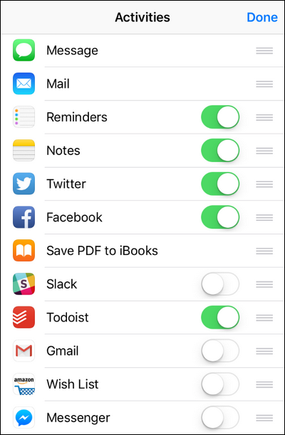 How to Customize the iOS Sharing Menu