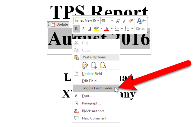 How to Insert the Current Month and Year in a Word Document That ...