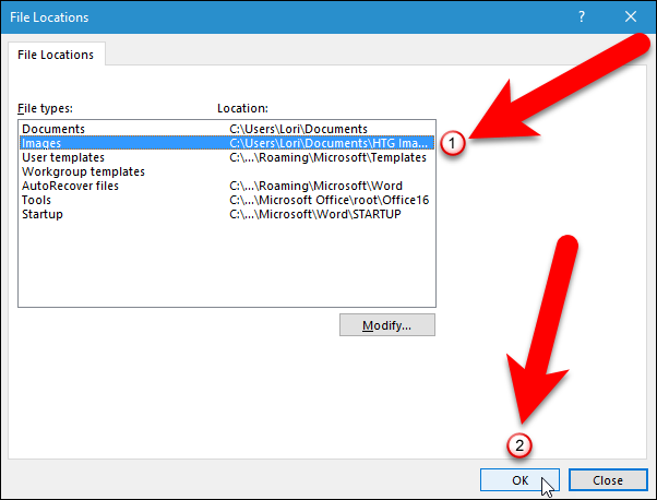 How to Change the Default "Insert Picture" Location in Microsoft Word