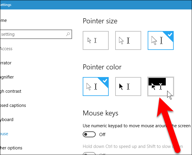 How to Change the Size and Color of the Mouse Pointer in Windows