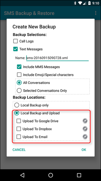 How to Back Up Your Text Messages to Dropbox or Google Drive on Android