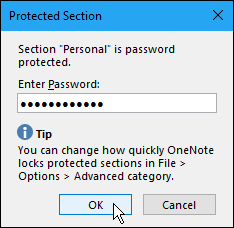 How to Password Protect OneNote Notebooks and Sections